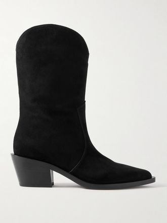 Gianvito Rossi Bottines En Daim Waylon 45 - Noir