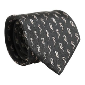 Dolce & Gabbana Seepferdchen Seiden Krawatte Verstellbar - - Accessories - Herren - Schwarzk - ONE SIZE