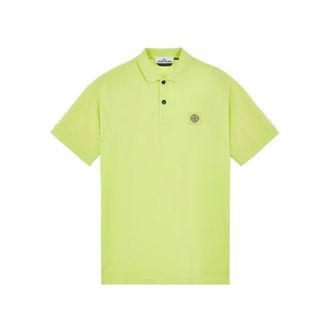 Stone Island Homme, Tops, Jaune, Taille: S Polo Jaune &agrave; Manches Courtes