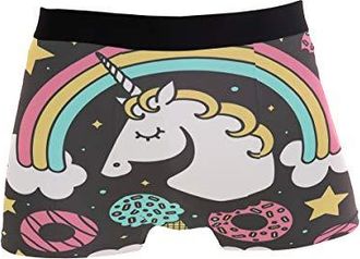 Mnsruu Boxer pour Homme Motif Licorne Arc-en-Ciel - - X-Large