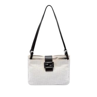 Fendi Sac bandouli&egrave;re en toile Pre-owned - Femme - Pre-owned - Blanc - Taille: ONE Size