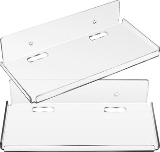 BESPORTBLE 2 St&uuml;ck Schwebende Acryl Wandregale ohne Bohren Gro&szlig;es Transparentes Klebe Regal f&uuml;r Schlafzimmer Wohnzimmer Badezimmer Multifunktionale Aufbewahrung 