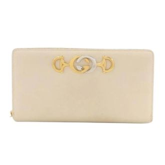 Gucci Portefeuille long (&agrave; deux volets) Pre-owned - Femme - Pre-owned - Beige - Taille: ONE Size
