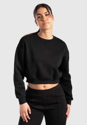 Smilodox Sweatshirt Siana, Stylischer Cropped Pullover mit klassischem Rundhalsausschnitt dezentes Stick-Logo, weiches Material, Sportlich-bequemer Look
