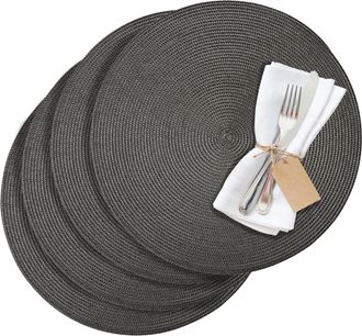 Westmark Tischset/Platzset, CIRCLE, anthrazit, Set 4tlg, abwischbar, Synthetik, Ø 38 cm, Saleen Edition, 01211086154