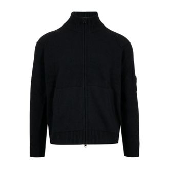 C.P. Company Wollmischung Strickjacke mit durchgehendem Rei&szlig;verschluss - - Knitwear - Herren - Schwarzk - S
