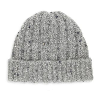 PANICALE Gerippte Beanie-M&uuml;tze aus Alpakawollmischung - - Accessories - Damen - Grau - ONE SIZE