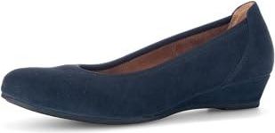 Gabor Femme Escarpins, Dame Wedges,Chaussures à Semelles compensées,Confortable,Chaussure daffaires,Bureau,Classique,Bleu (Dark-Blue) / 46,37.5 EU / 4.5 UK