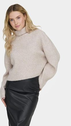 Only Rollkragenpullover Melanie 15321177 Beige Regular Fit