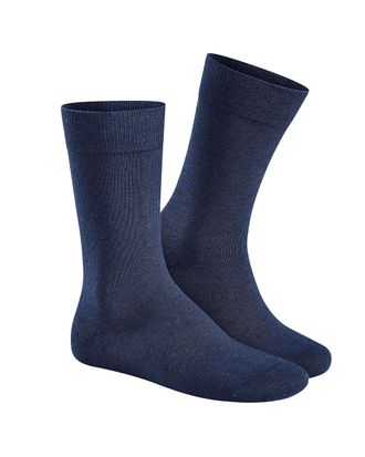 Hudson Herren Socken Relax Cotton druckfreier Bund Marine 41-42