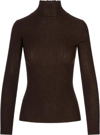 Agnona Femme, Pulls, Brun, Taille: 36 FR Dolcevita Manica Lunga