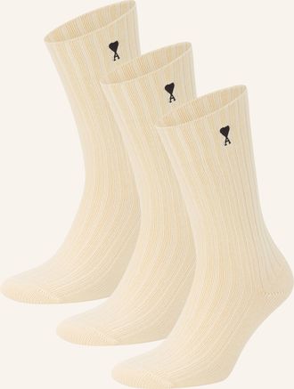 Ami Ami Paris 3er-Pack Socken weiss