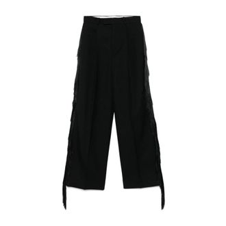 Carven Fransen Hose im Abend-Tuxedo-Stil - - Trousers - Damen - Schwarzk - 4XS