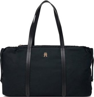 Tommy Hilfiger Handtasche Th Soft Nylon Hobo AW0AW18994 Schwarz
