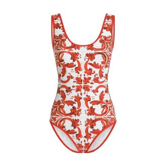 Dolce & Gabbana Olympic One Piece Maiolica - - Swimwear - Damen - Mehrfarbig - XL