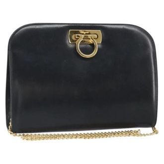 Ferragamo Pre-owned Leather Shoulder Bag - - Pre-owned - Damen - Schwarzk - ONE SIZE