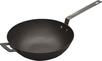 Ronneby Bruk Ultra Light Professional Wok Stir Fry Pan Cast Iron Black One