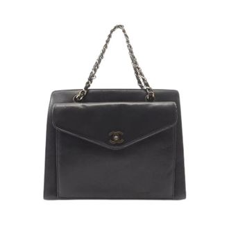 Chanel Sac &agrave; main matelass&eacute; en cuir dagneau Pre-owned Coco Mark - Femme - Pre-owned - Noir - Taille: ONE Size