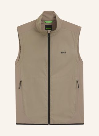 HUGO BOSS Casual Jacke Ow_Goc Birdie Vest Regular Fit gruen