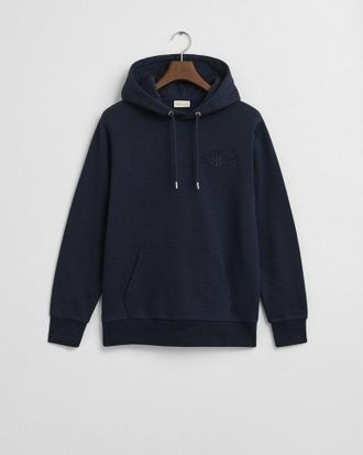 GANT Hoodie TONAL SHIELD Ton-in-Ton Stickerei, regular fit, Sweatshirt