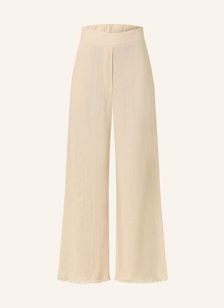 Antonelli Antonelli Firenze Leinen-Culotte Mit Fransen beige