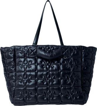 Ganni Femme, Sacs, Noir, Taille: ONE Size Quilted Re-Tech XXL Tote