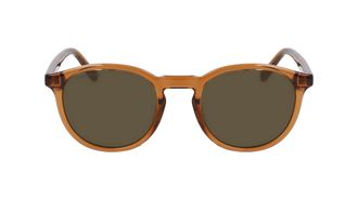 Lacoste Unisex Adult Sunglasses L916S - Transparent Brown with Solid Khaky Lens