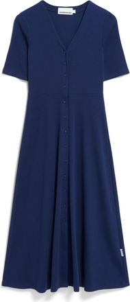 Armedangels Damen Jerseykleid aus Bio-Baumwoll Mix ALURAA Fitted Blue Noon