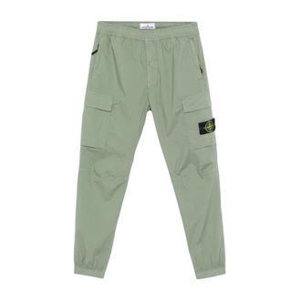 Stone Island Homme, Sport, Vert, Taille: W32 Pantalon &agrave; badge Compass