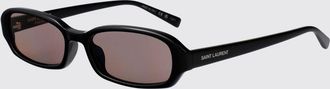 Saint Laurent Rechteckige Sonnenbrille aus Acetat in Schildpattoptik mit Logo