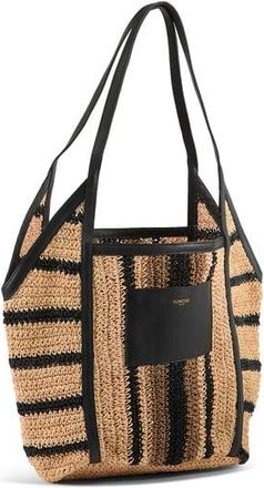 Suncoo Sac &eacute;paule Akael en raphia et cuir
