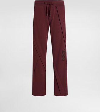 Dolce & Gabbana Jogginghose Aus Stretchjersey - Mann Hosen Und Shorts Burgunderrot 54