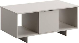 Dmora Rho Couchtisch, mit Türen und Ablagefächern, vom Boden erhöht, 100x55 H55 cm, beige