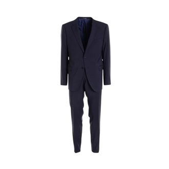 Emporio Armani Klassischer Marineblauer Wollanzug - - Suits - Herren - Blau - S