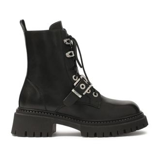 Kazar Lederstiefel auf dicker Sohle - - Shoes - Damen - Schwarzk - 39 EU