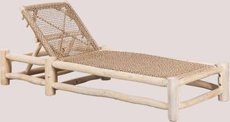 Sklum Sklum - Liegender Loungesessel aus Bientina-Teakholz Helles Teakholz