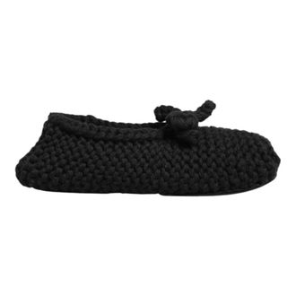 Dolce & Gabbana Schwarze Wollstrick Ballerina Flats - - Shoes - Damen - Schwarzk - 39 EU