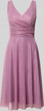 Troyden Collection Knielanes Cocktailkleid mit V-Ausschnitt
