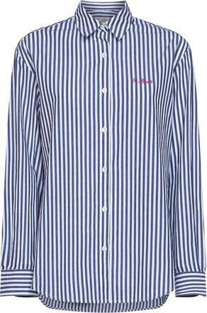 MC2 Saint Barth Femme, Blouses et Chemises, Bleu, Taille: 36 FR Brigitte Seersucker Shirt