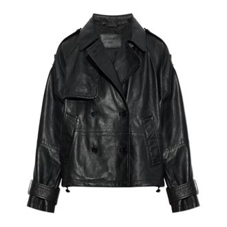 AllSaints Femme, Vestes, Noir, Taille: 40 FR Reya Leather Jacket