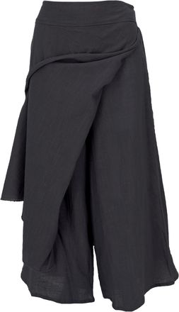 Guru Shop Ethno Hosenrock, Boho Maxirock, Sommerrock - Schwarz, Damen, Baumwolle, Size:S/M