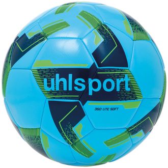 Uhlsport Fu&szlig;ball f&uuml;r Kinder LITE Soft 350 - Junior Trainingsball f&uuml;r Kinder zwischen 10 und 12 Jahren - Leichter Fu&szlig;ball f&uuml;r Kinder, 4, Eisblau/Marine/Fluo Gr&uuml;