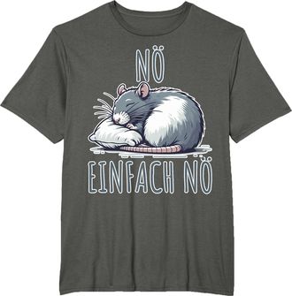 Jimbeels N&ouml; Einfach N&ouml; Farbratte Ratte Freche Spr&uuml;che M&auml;dchen T-Shirt