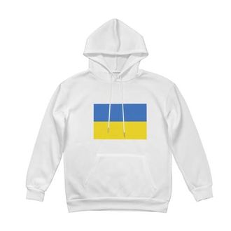 Generic Sweatshirt Ukraine Doublure Polaire Ukraine Drapeau Lettres Graphiques Pull Col Rond Manches Longues Coupe Ample Sweat V&ecirc;tewoments Plusieurs Couleurs 