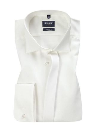 Olymp Herren Smokinghemd weiß Baumwolle