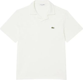 Lacoste Homme, Tops, Blanc, Taille: 2XL Polo Coupe Classique en Coton et Lin