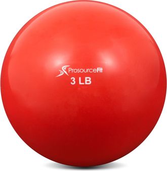 ProSourceFit Weighted Toning Exercise Balls for Pilates, Yoga, Strength Training and Physical Therapy, 2 lb to 8 lb, Color Coded