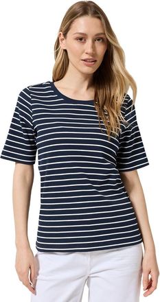 Cecil NOS Stripe Rib T-Shirt universal Blue XS