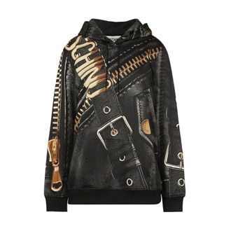 Moschino Damen, Sweatshirts & Hoodies, Schwarzk, 3XSGröße