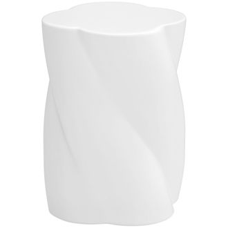 OUTSUNNY Sitzhocker aus Keramik in Spiralform 120kg belastbar &Oslash;33 x 45 cm Wetterfest Garten Hocker mit Deckel Beistelltisch Blumenhocker Fu&szlig;hocker f&uuml;r Indoor O